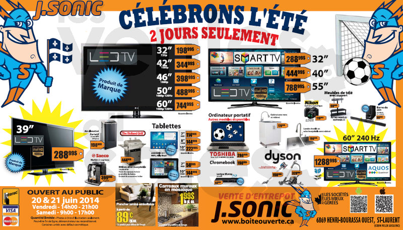 J.Sonic: Liquidation télé & électronique | lesventes.ca